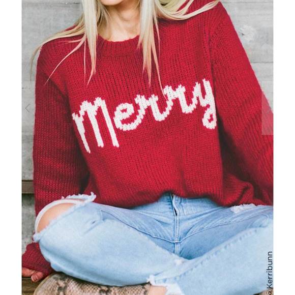 Wooden Ships | Sweaters | New Wooden Ships Merry Sweater In Red | Poshmark